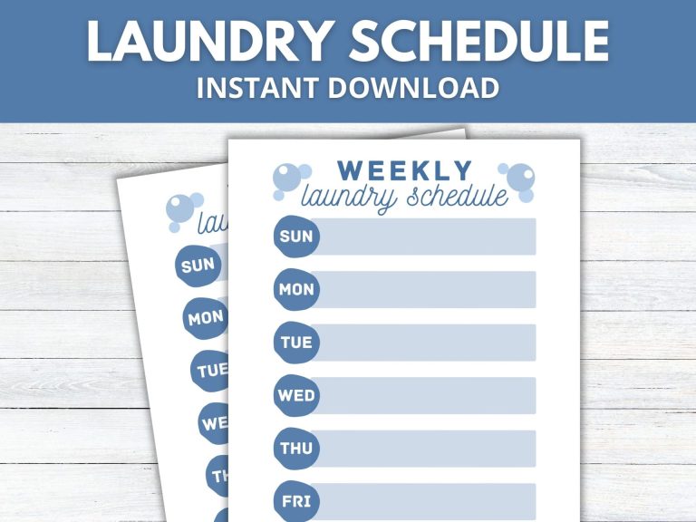 The Best Laundry Schedule For Families + Free Printable | Glad To Be Mama
